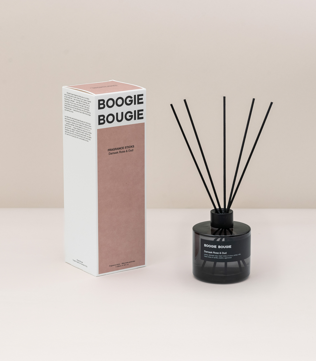 Damask Rose & Oud I Fragrance Sticks (200ml) - BOOGIE BOUGIE
